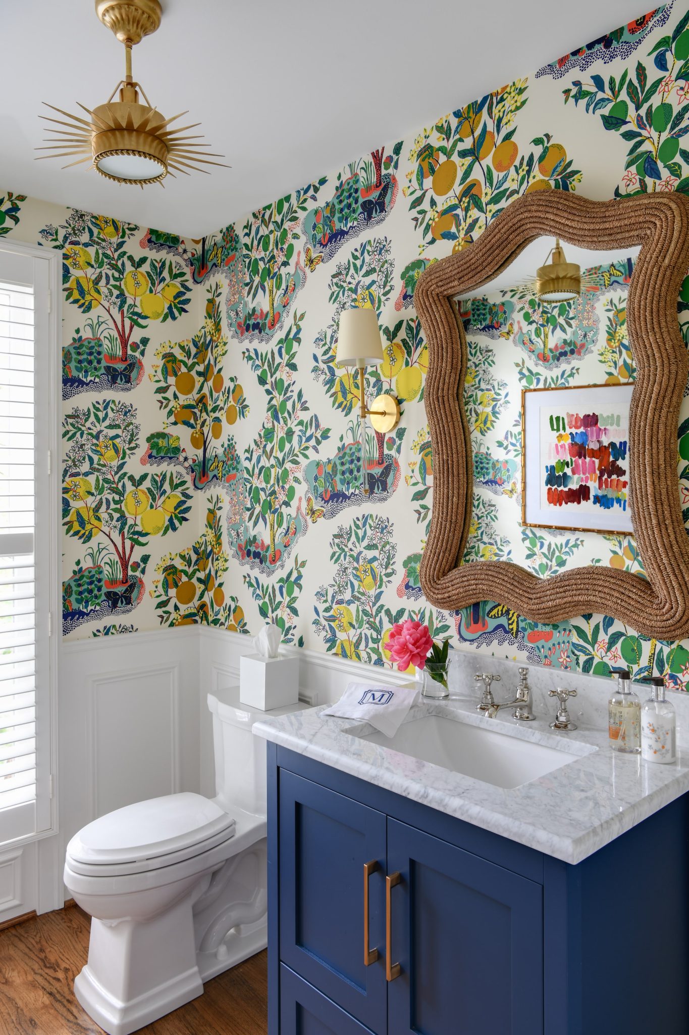 Delightful Powder Room - Case Study | Top-Rated DMV Interior Design Services | KBJ Interiors